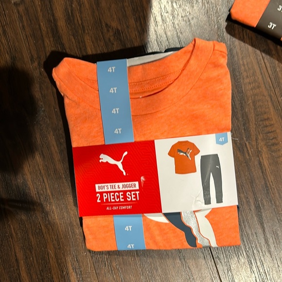 Puma | Matching Sets | Puma Twopiece Jogger Set Orange And Gray New ...